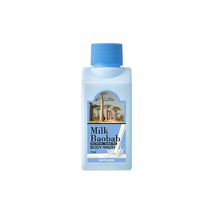 Гель MILK BAOBAB TWM для душа с ароматом белого мускуса Milk Baobab Body Wash White Musk Travel Edition, 70 мл