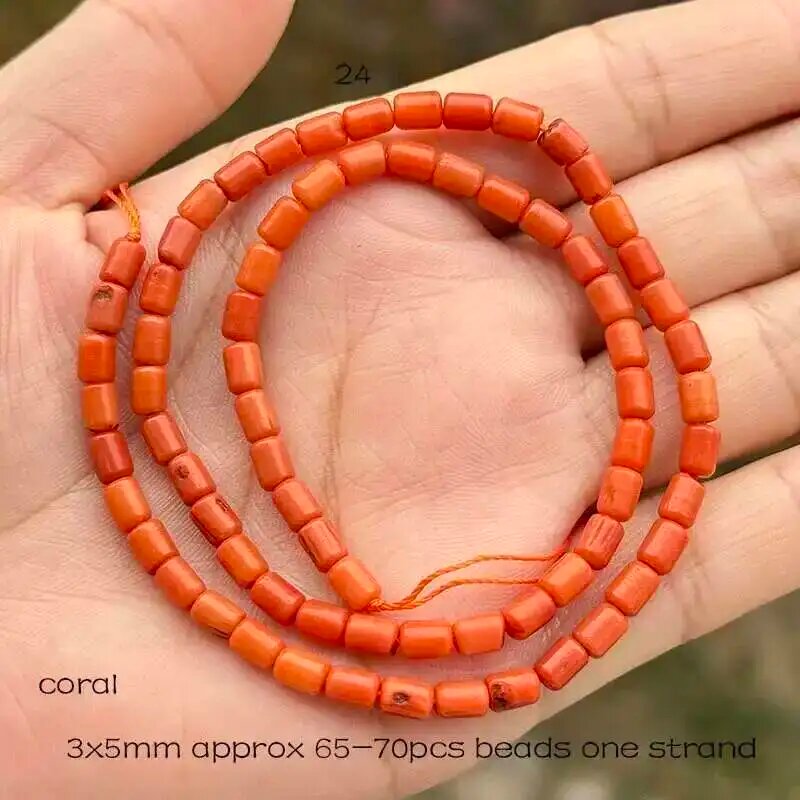 Натуральные коралловые бусины jbyzbsm 15 дюймов Оранжевый, 3x5mm