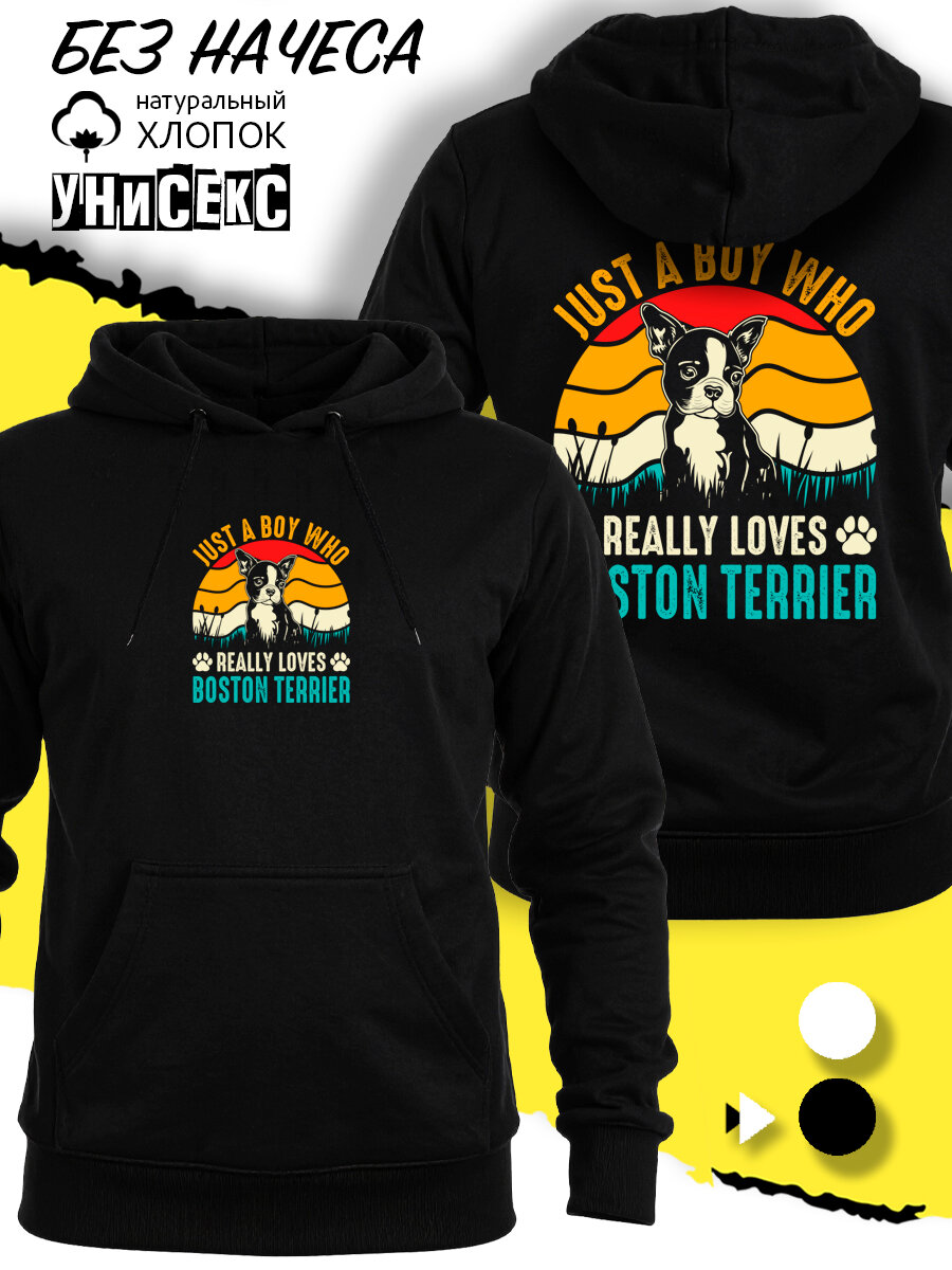 Худи Толстовка свитшот бостон терьер