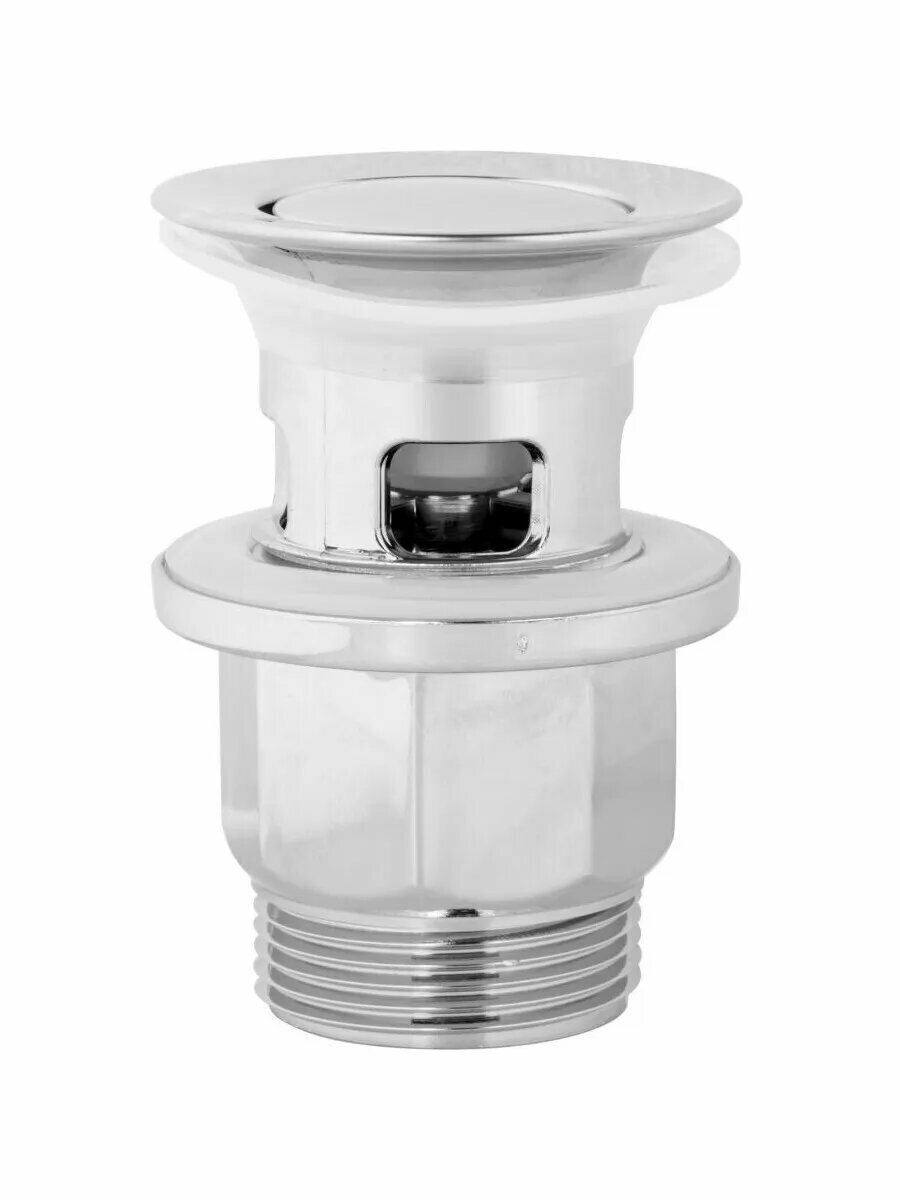 Выпуск для умывальника click/clack, большая крышка с переливом, хром, 1 1/4", AV Engineering