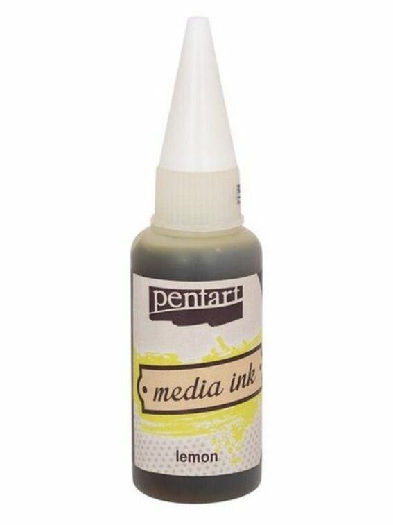 Pentart Чернила для рисования, 20 мл, лимон
