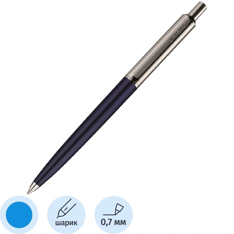 Ручка шариковая автоматическая DIPLOMAT Equipment blue синий D10542991