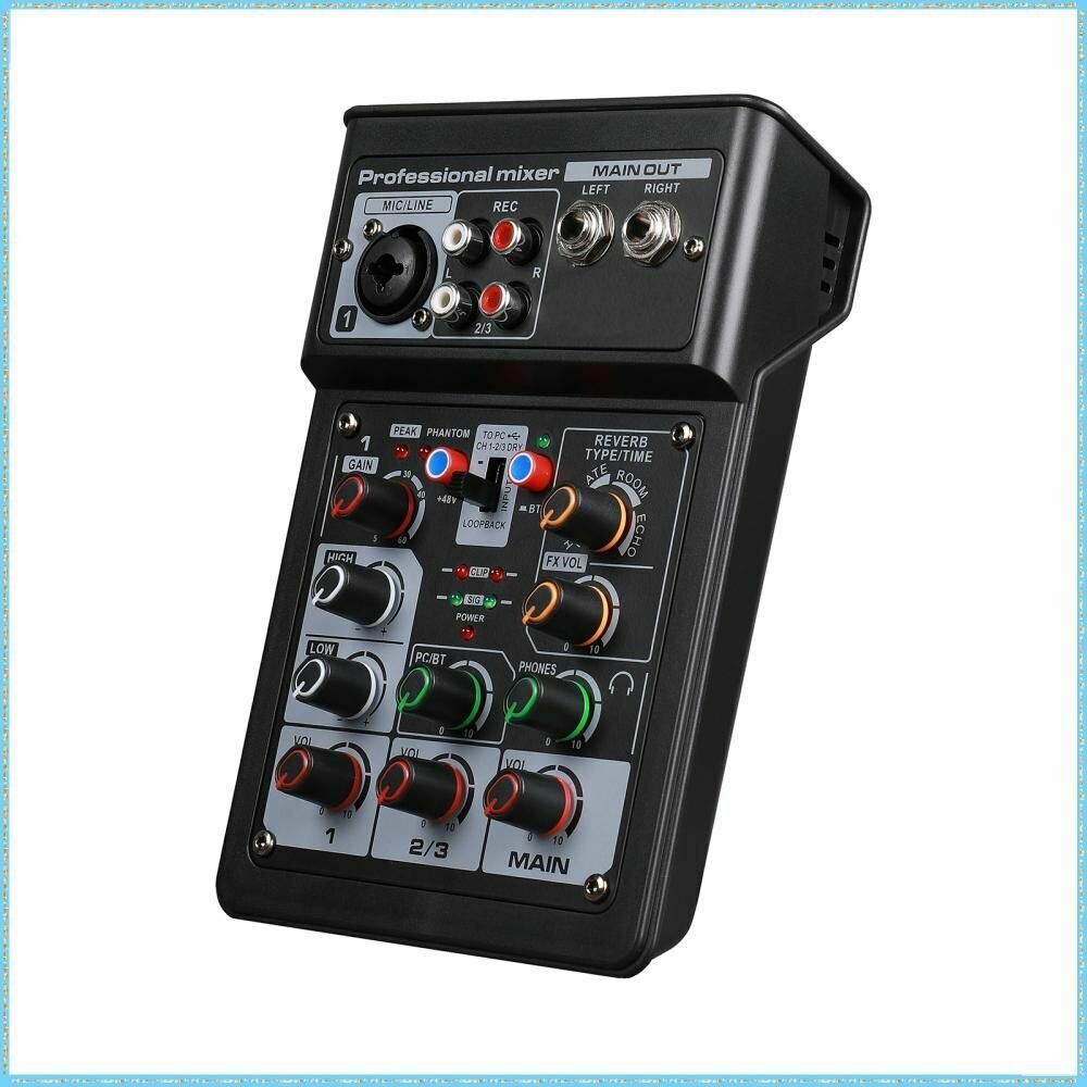 Звуковая консоль, 3 канала, с эффектами, для стриминга и записи звука