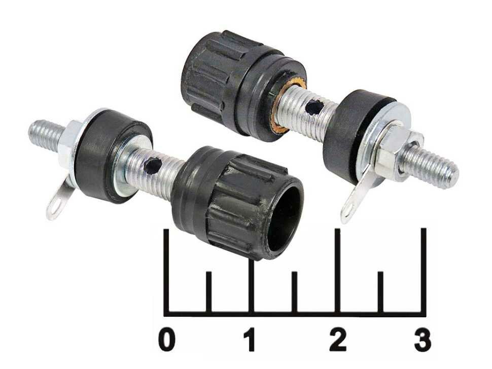 Клемма банан гнездо приборная (КП1Б) черная