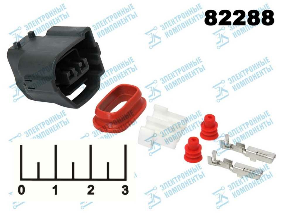 Разъем 2pin гнездо 2.2мм влагозащищенный DJ7025E-2.2-21