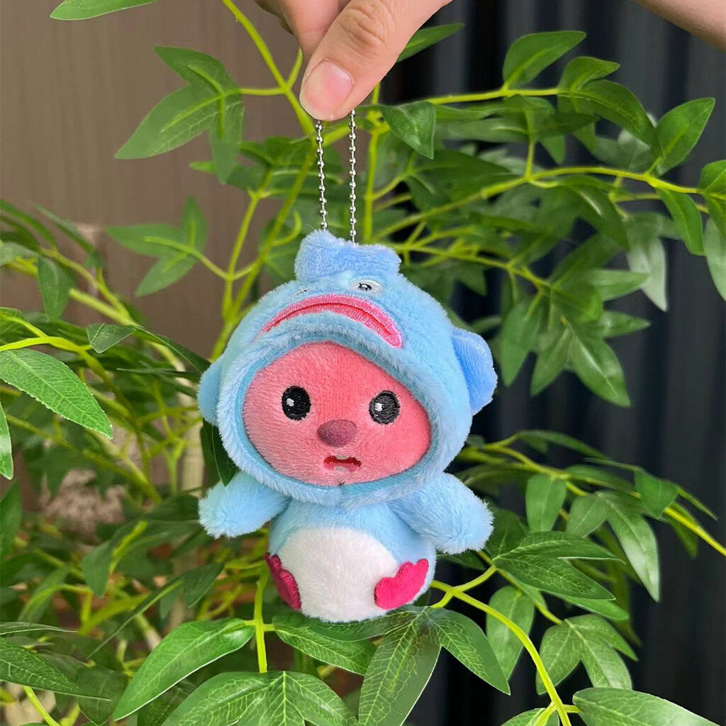 Игрушка-брелок fun and cuddly beaver plush keychain, blue fish, мягкий