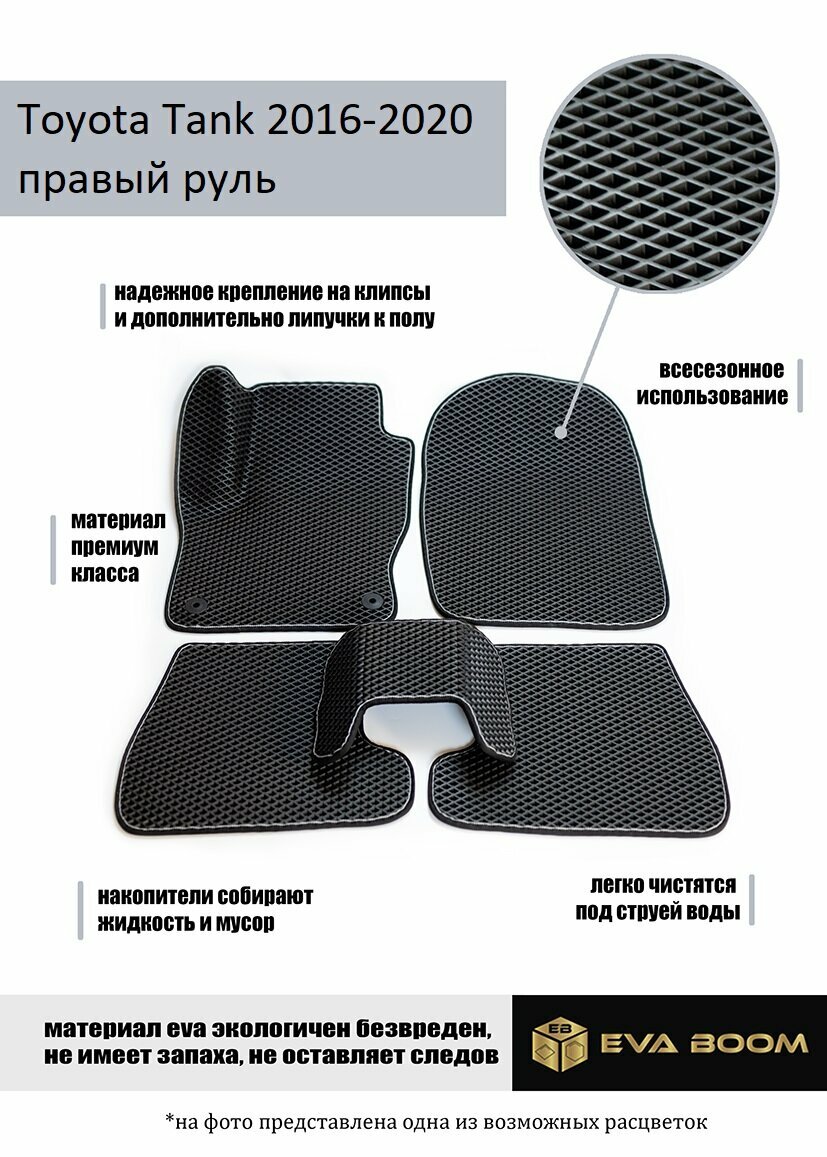 Toyota Tank коврики автомобильные в салон ева эва, износоустойчивый материал