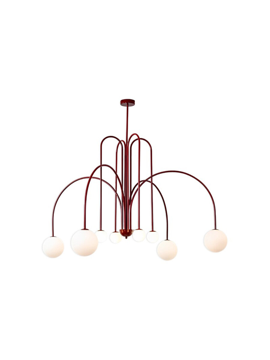 HEHUI, Скандинавский стиль люстры, G9, красный, 8 голов.