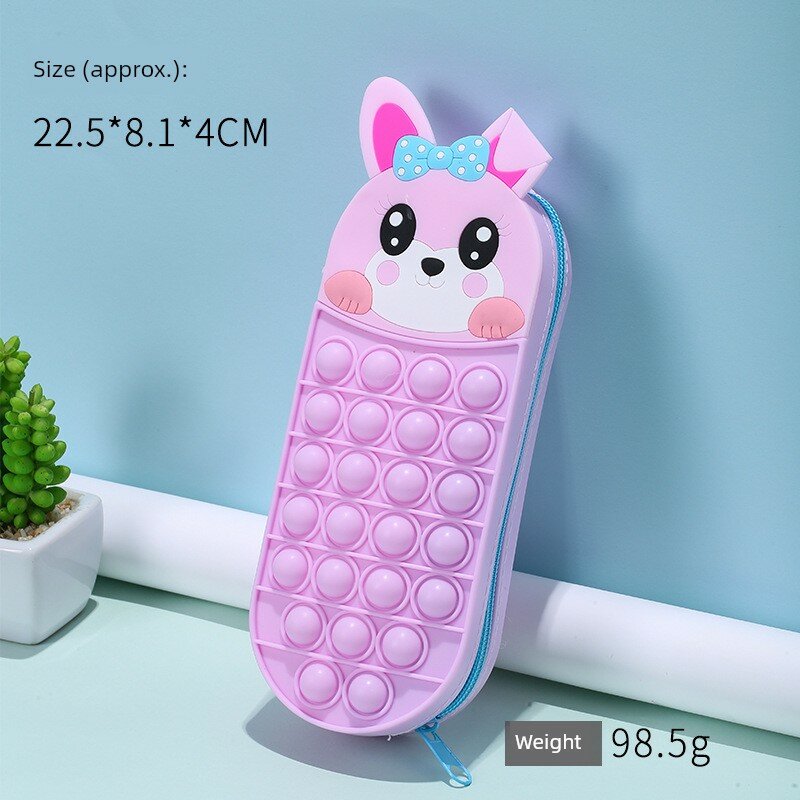 Детский пенал-антистресс с мультяшным дизайном, креативная игрушка-сжималка, многофункциональный пенал для снятия