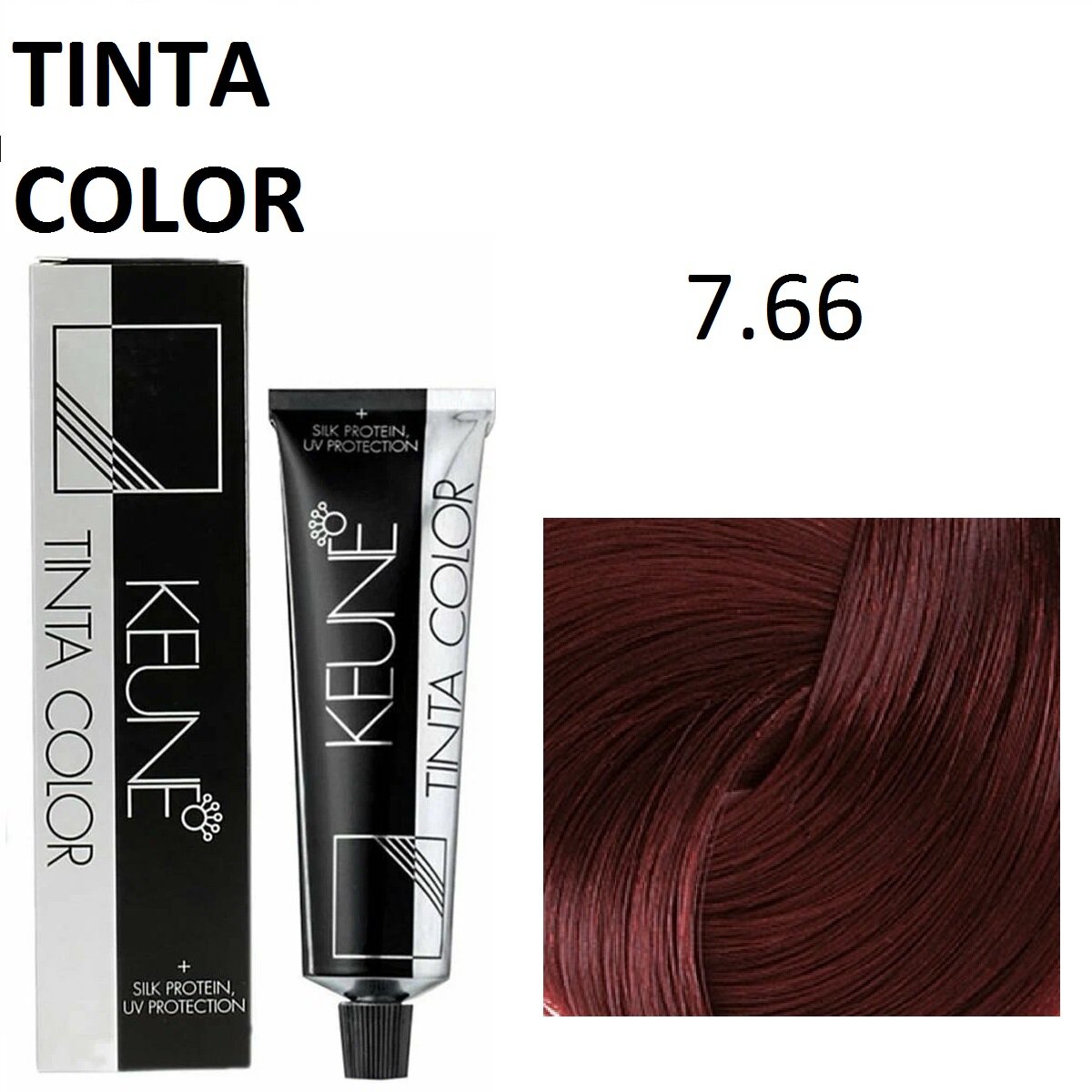 Keune Tinta Color 7.66 стойкая краска для волос, Средний Интенсивно-Красный Блонд 60 мл