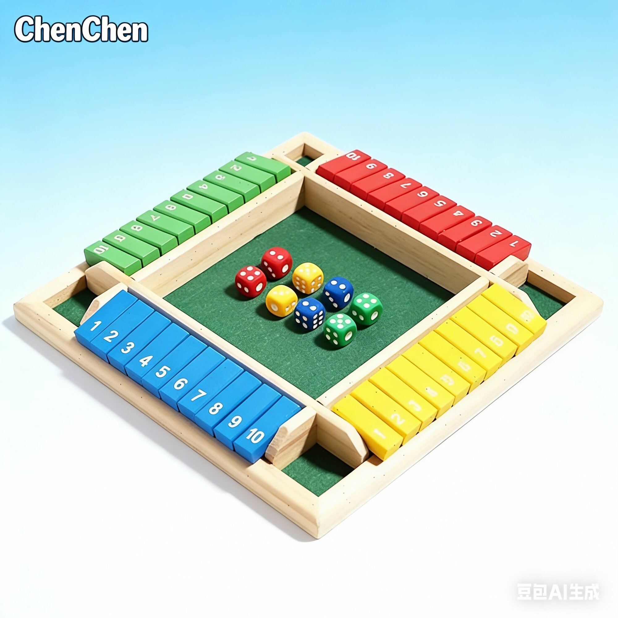 Настольная игра "Закрой коробку" (Shut The Box) для развития математики у детей 4-7 лет математическая игра обучающая игра для детей счетная игра