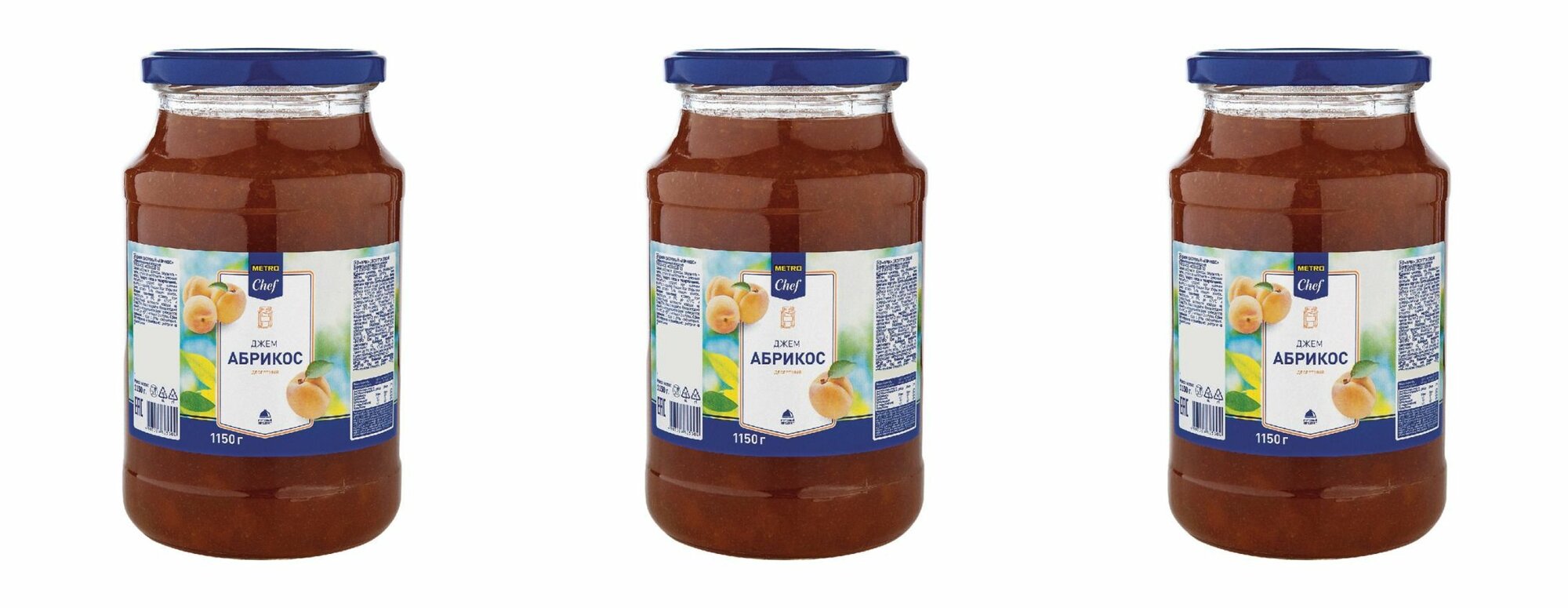 Metro Chef Джем Абрикос, 1150 г, 3 шт