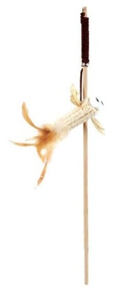 Удочка-дразнилка Triol NATURAL из натур. материалов "Птичка", 70/400мм