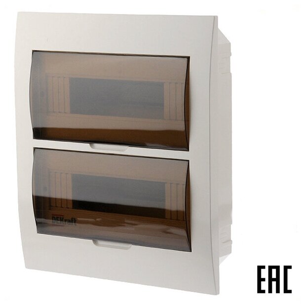 Бокс встраиваемый 24 модуля с клеммником и прозрачной дверцей IP41 DEKraft 31006DEK