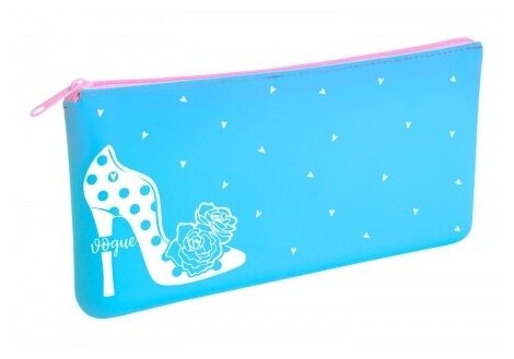 Пенал Hatber 210х95х20мм на молнии мягкий силикон "Vogue"