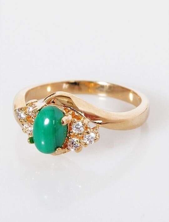 Кольцо, малахит