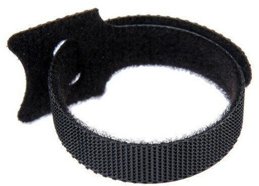 Стяжки-липучки для проводов 150Х10Х1,5 мм тундра, цвет черный, 10 шт, 9231308