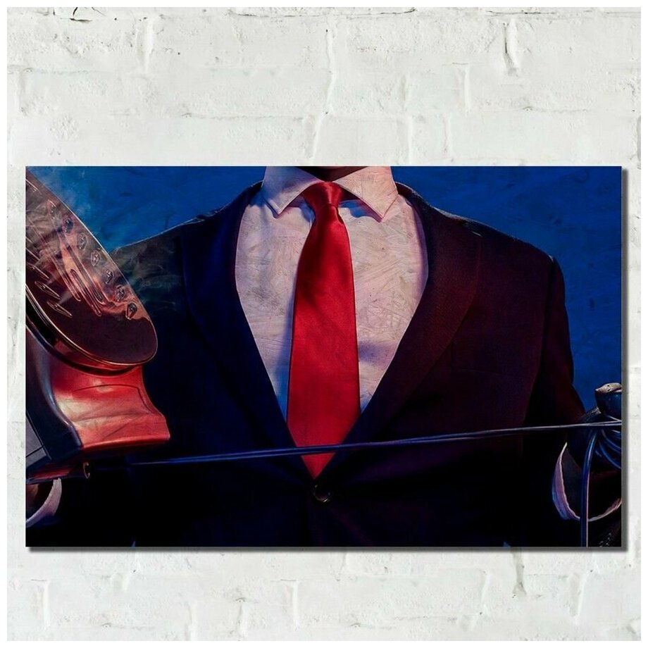 Картина интерьерная на рельефной доске, рисунок ОСП игра Hitman 2 - 11716