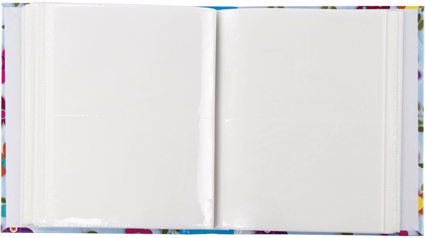 Упаковка 2 шт. Фотоальбом BRAUBERG на 200 фото 10х15 см, твердая обложка, "Цветочки", разноцветный, 391119