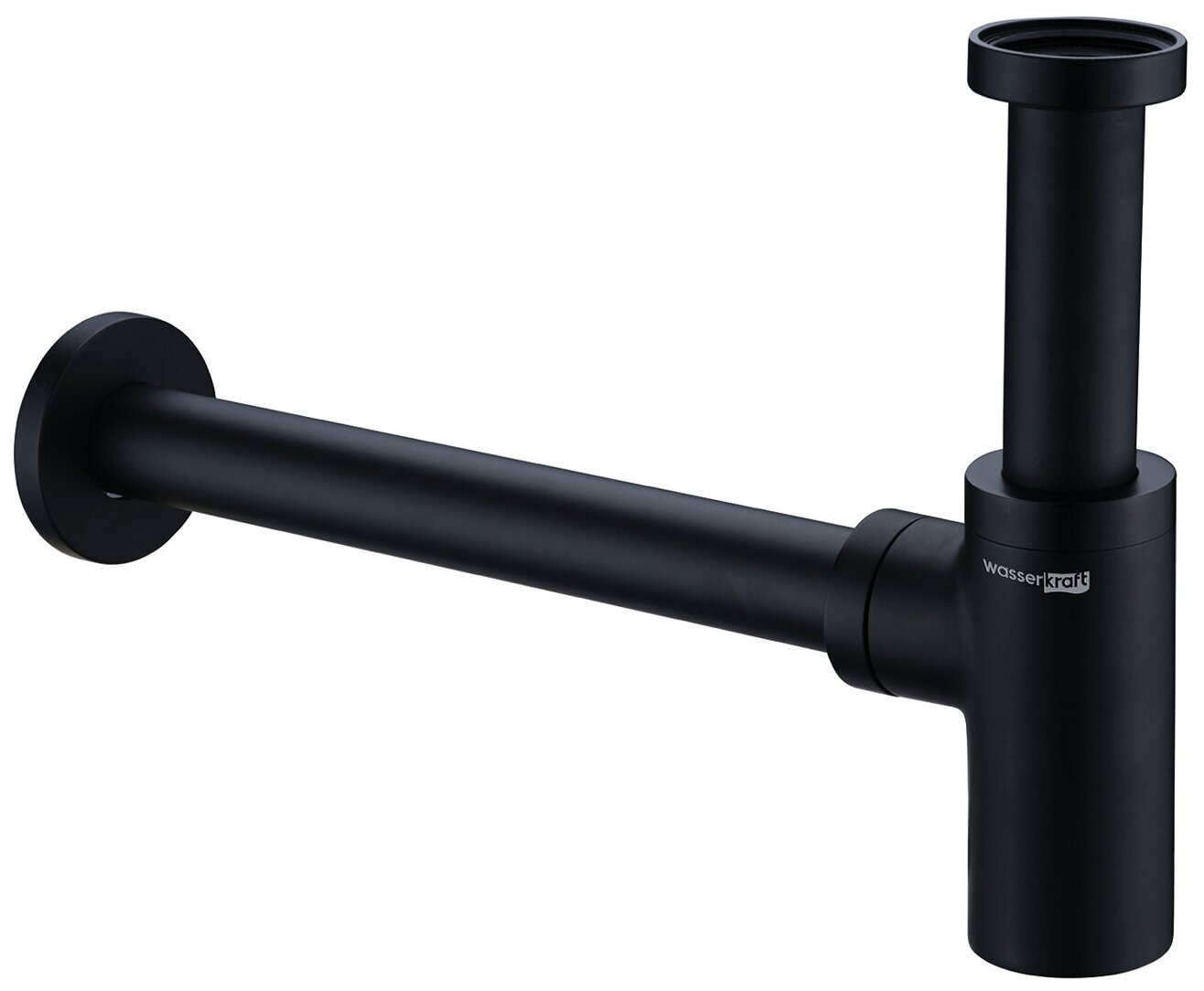 Сифон WasserKRAFT "Elbe" A094, для раковины, встраиваемый, латунный, 32мм, 145-220см, черный