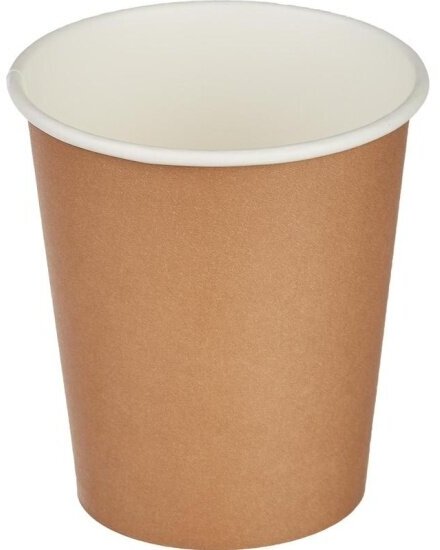 Стакан одноразовый бумажный Комус 200 мл Стандарт, 50 шт/уп, коричневый