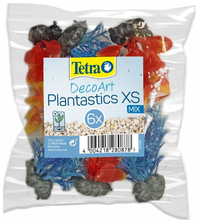 Искусственное растение Tetra DecoArt Plant XS Mix Refil, разноцветное, 6 см