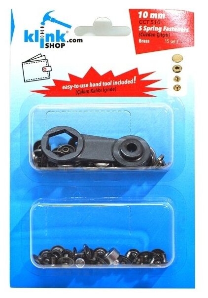 Набор кнопка и инструмент арт.510 Альфа VT-2 10мм цв. Оксид (уп.15 компл.) Proknopka