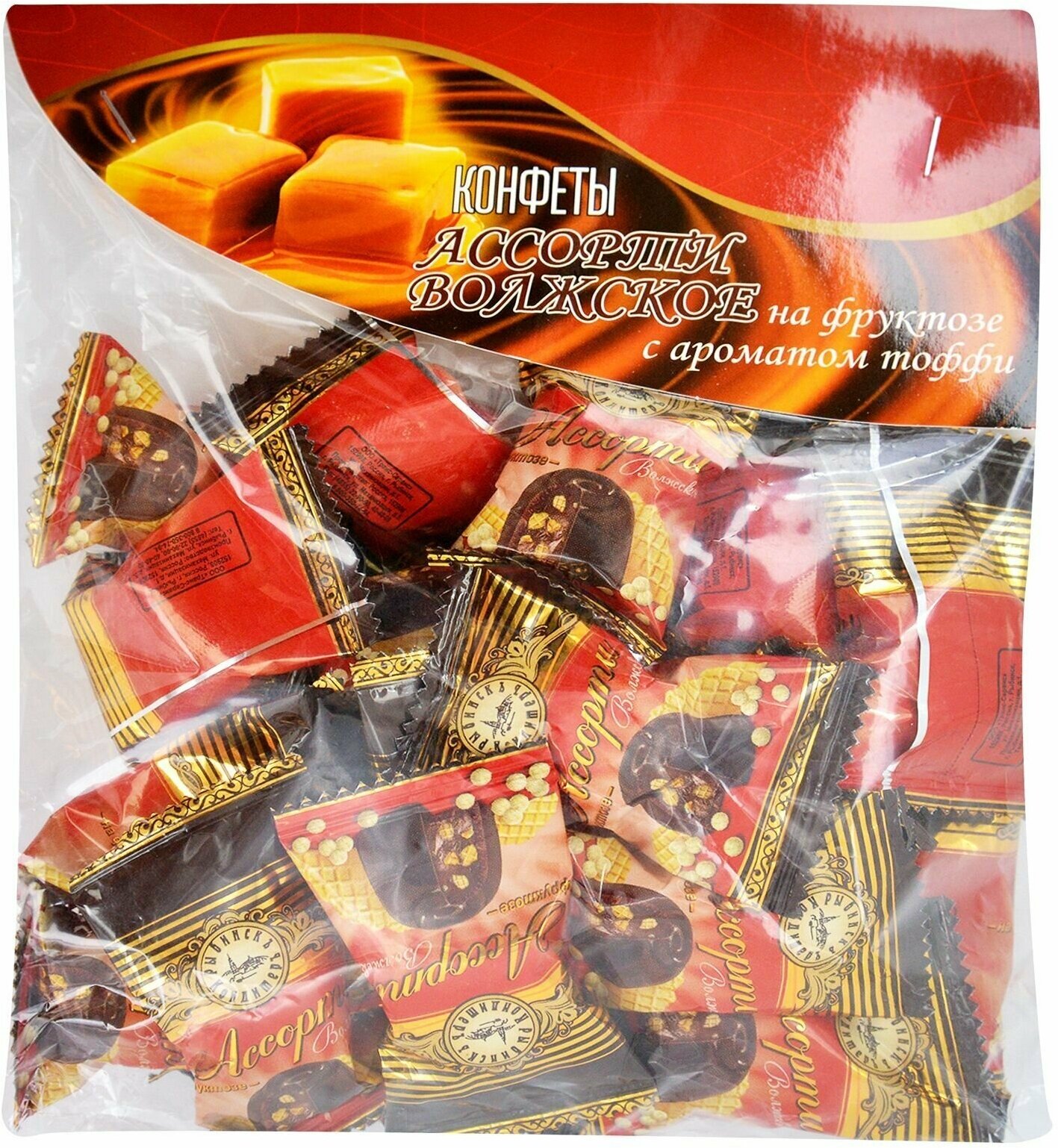 Конфеты Шугарофф, Ассорти Волжское, с ароматом Тоффи, 180 г