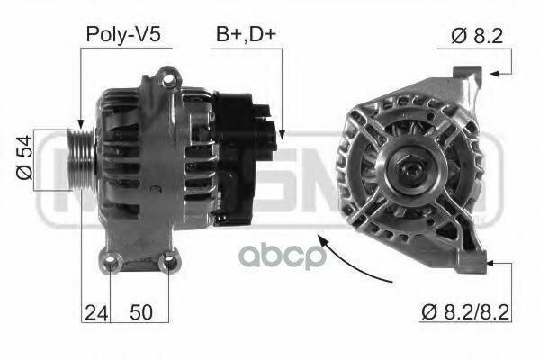 Генератор FIAT 500/GRANDE PUNTO 105A Era арт. 210660