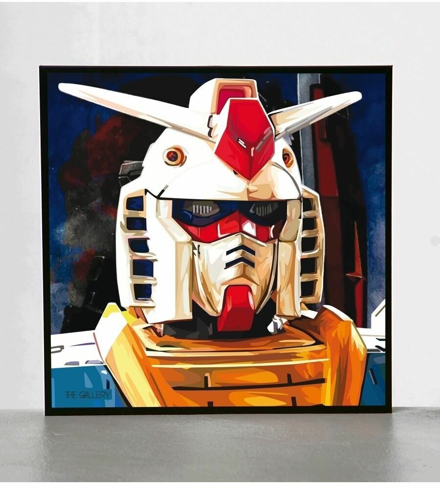 Картина постер Поп-арт робот Gundam Аниме 50х50 см