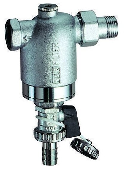 Фильтр Far 1/2" НР-BР, 300 мкм, Max: 95 °C, 25 бар