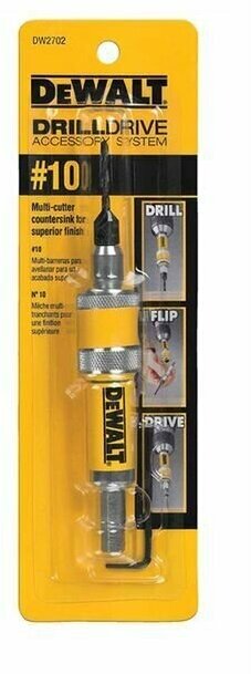 Сверло DEWALT DW 2702 2 в 1, сверло для зенковки по дереву 10 мм.
