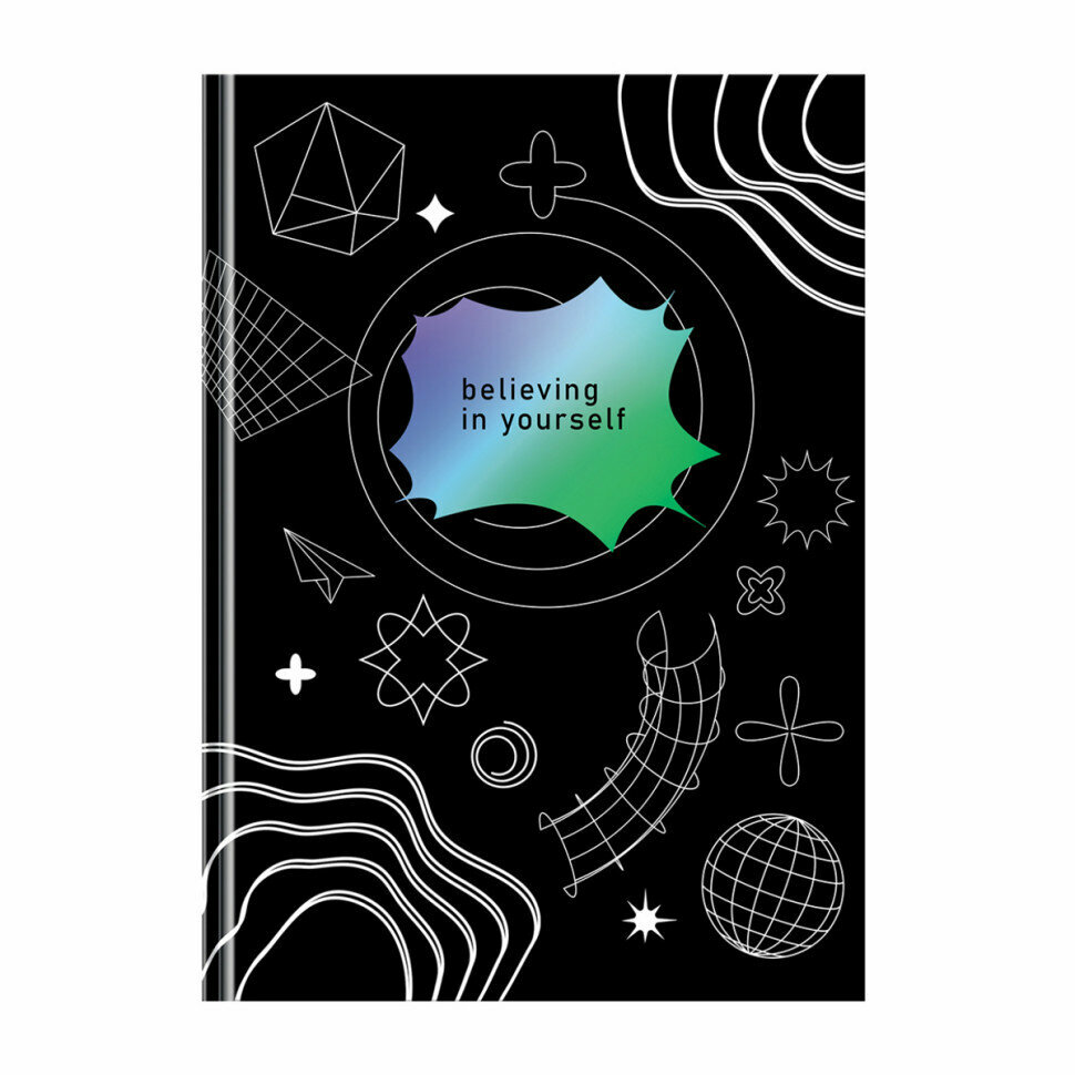 Записная книжка А5 80л. BG "Поверь в себя", soft-touch ламинация, блок в точку, 342965