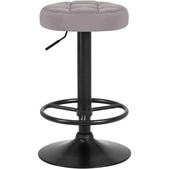 Стул барный Dobrin 5008_BlackBase-LM BRUNO BLACK, цвет сиденья серый (MJ9-75), цвет основания черный