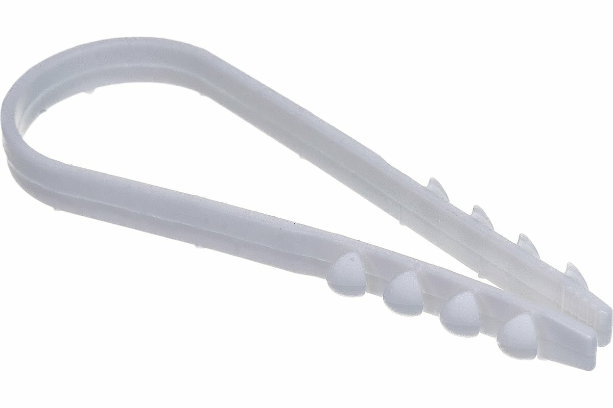 REXANT нейлоновый дюбель-хомут 19-25 мм белый для кабелей, крепеж 100 шт, код 07-4503