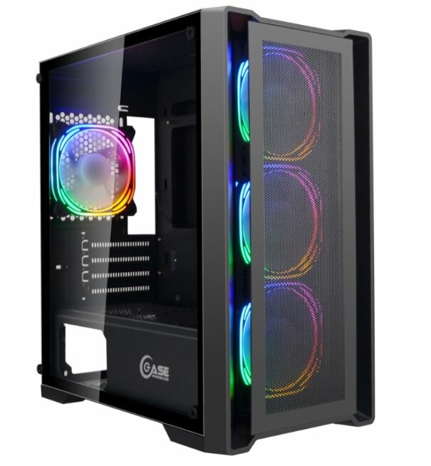 Компьютерный корпус Powercase Alisio Micro X4B (CAMIB-L4) черный - Micro Tower, mATX, USB 3.2 Gen 1 Type A