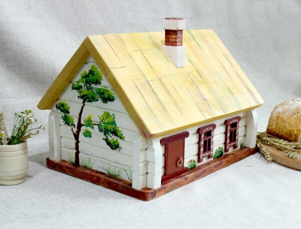 Домик-хлебница роспись