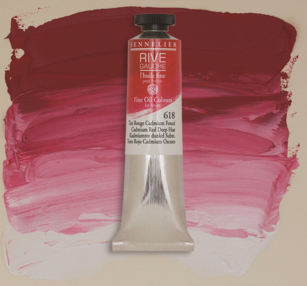 Краска масляная RIVE GAUCHE цв.№618 кадмий красный тёмный (имитация) туба 40мл