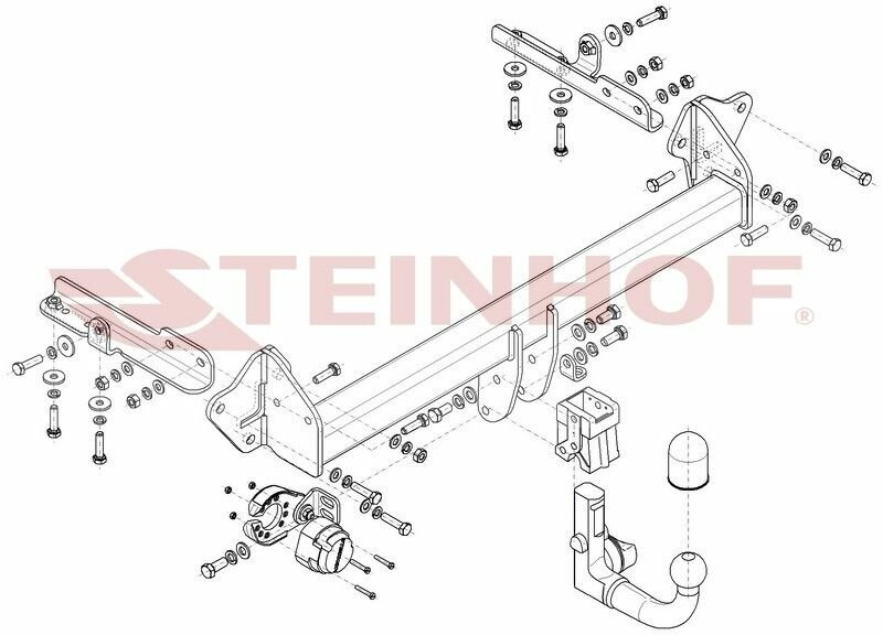 Фаркоп на Subaru XV 2017-2022 (паспорт и сертификат в комплекте)(без электрики) Steinhof. S-427