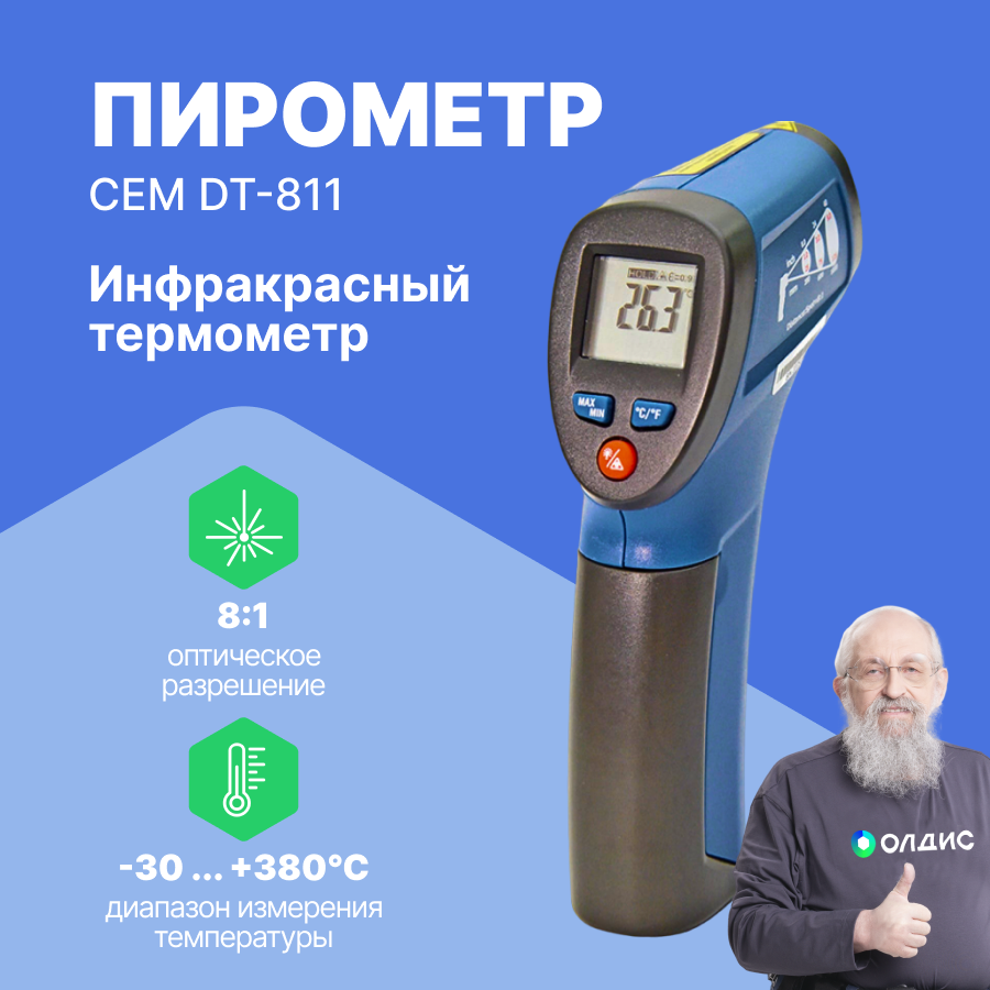 Пирометр CEM DT 811 с поверкой