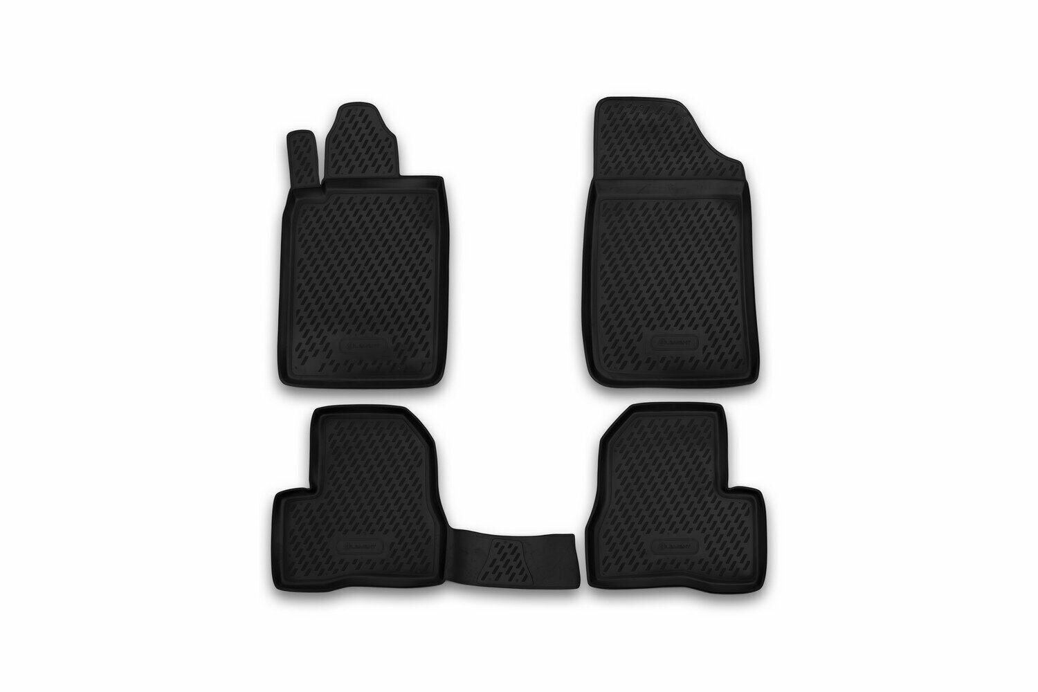 Коврики Standard, в салон PEUGEOT 206 1998- , 4 шт. (полиуретан, чёрные) Element. CARPGT00007