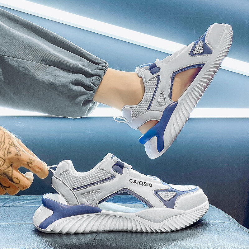 Мужские летние сандалии, подходящие для ношения на открытом воздухе, занятий спортом, вождения, пляжа и водных развлечений. Сабо с закрытым носком, размеры 39–44, EU:42