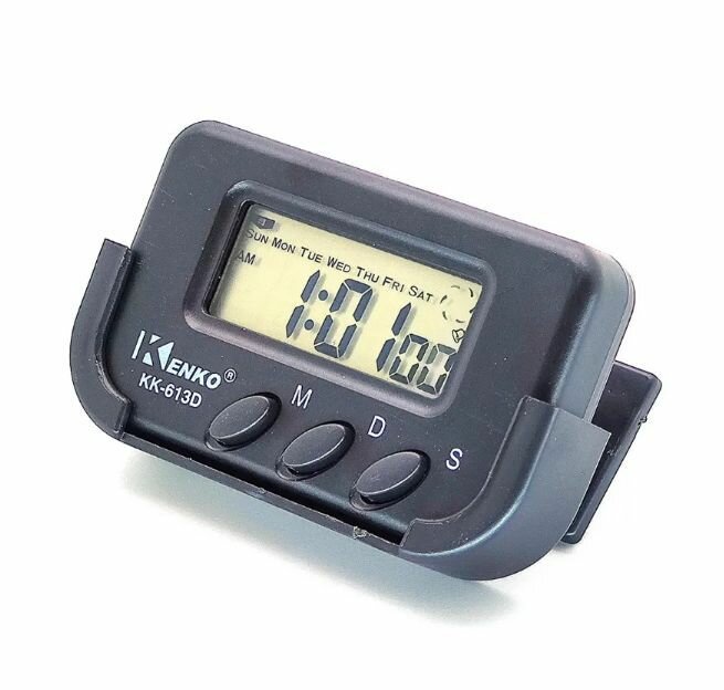 Электронные автомобильные часы для авто c будильником Kenko 613D
