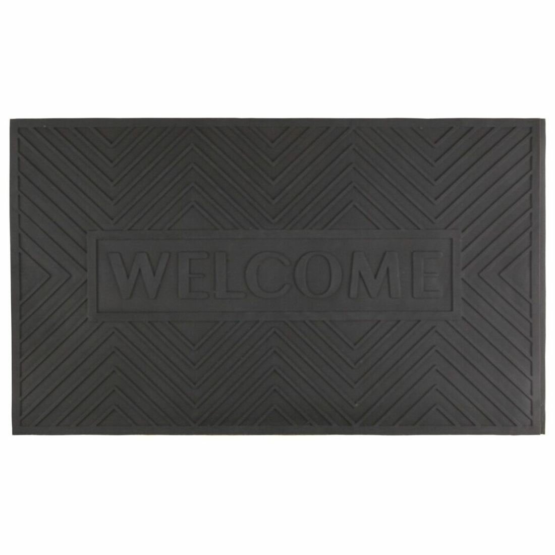 Коврик грязезащитный 35*60см "WELCOME" черный SUNSTEP ПВХ