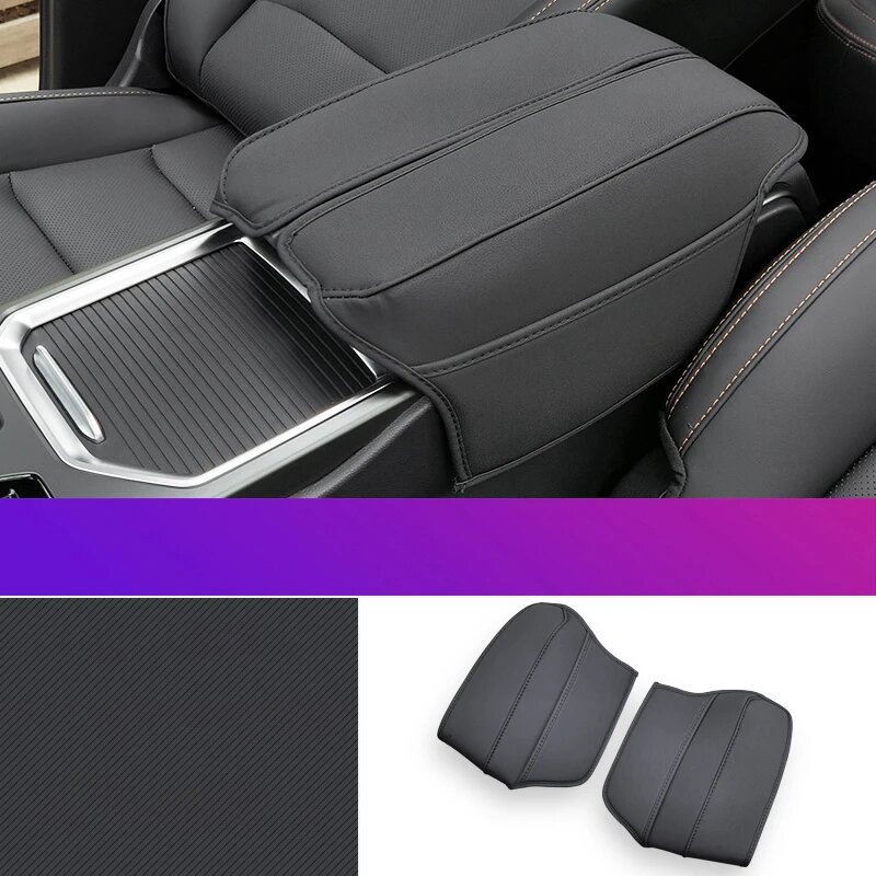 Для Geely Okavango 2024 2023, автомобильный Стайлинг, подлокотник для интерьера, противогрязевая накладка, аксессуары для модификации автомобиля Black-2pcs