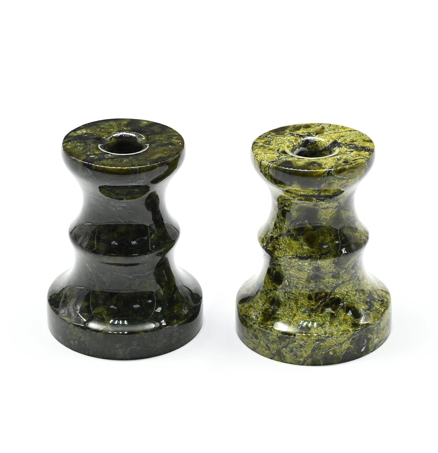 Подсвечник церковный из змеевика точеный 40*40*50мм