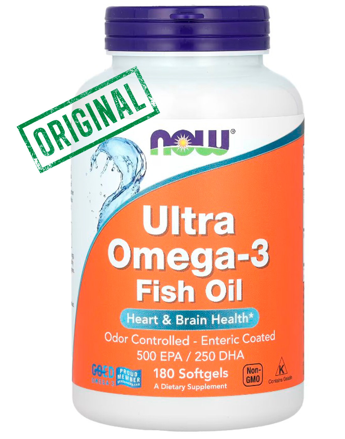 NOW Foods, Ultra Omega-3, ультра омега 3, рыбий жир, 180 капсул