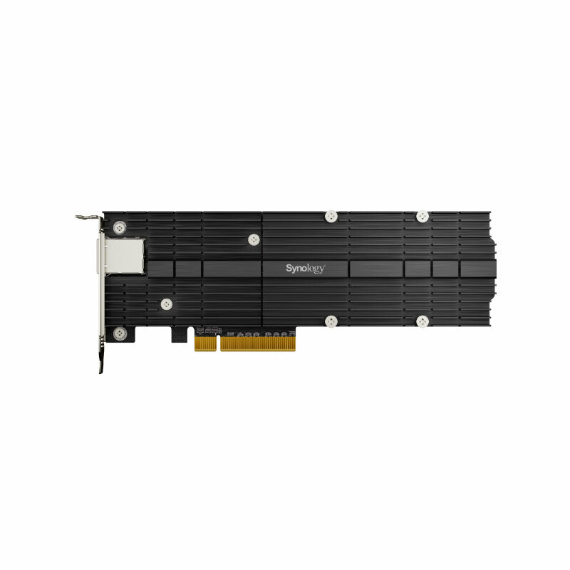 Synology E10M20-T1 Сетевая карта, 10GB, RJ-45, PCIe 3.0x8, PCIe NVMe 22110/2280, M-key, 2 слота