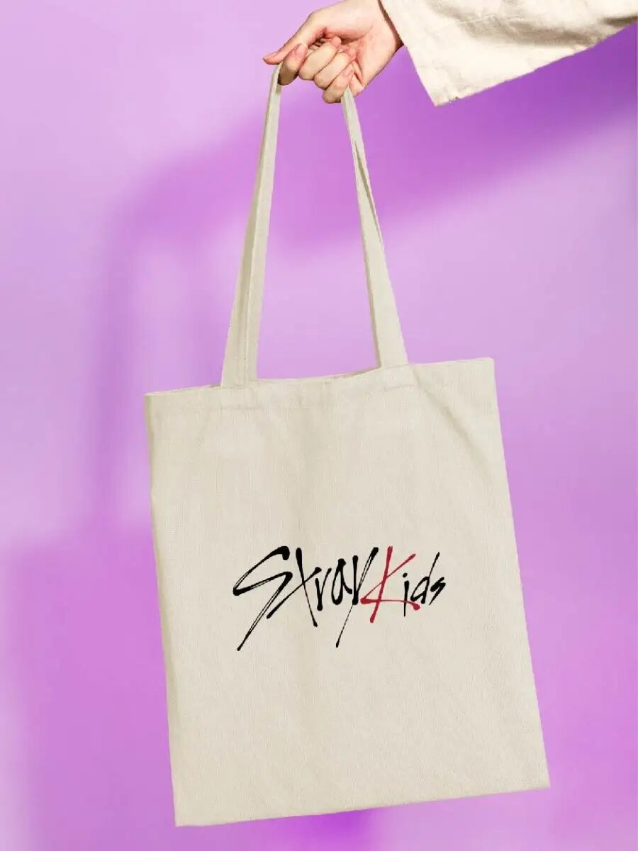 Сумка шоппер  с принтом Stray Kids