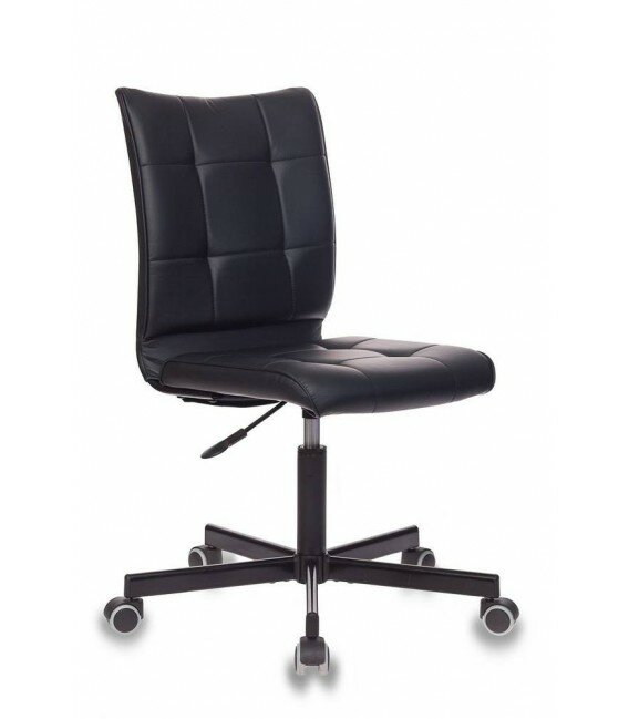 Кресло Бюрократ CH-330M/BLACK без подлокотников черный искусственная кожа крестовина металл